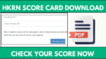 HKRN Score Card Download 2025 Check Your Score Online