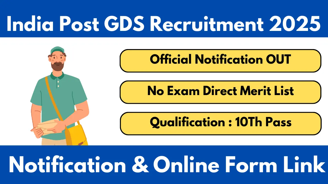 India Post GDS Recruitment 2025 Notification And Apply Online Start India Post GDS Recruitment 2025 Notification And Apply Online Start