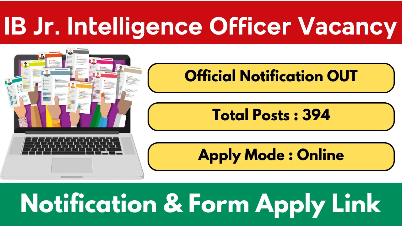IB Junior Intelligence Officer Grade II Recruitment 2025: Notification Out For 394 Posts